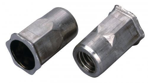 0.5 - 3 mm Stainless Steel Euro Hexsert Rivet Nuts